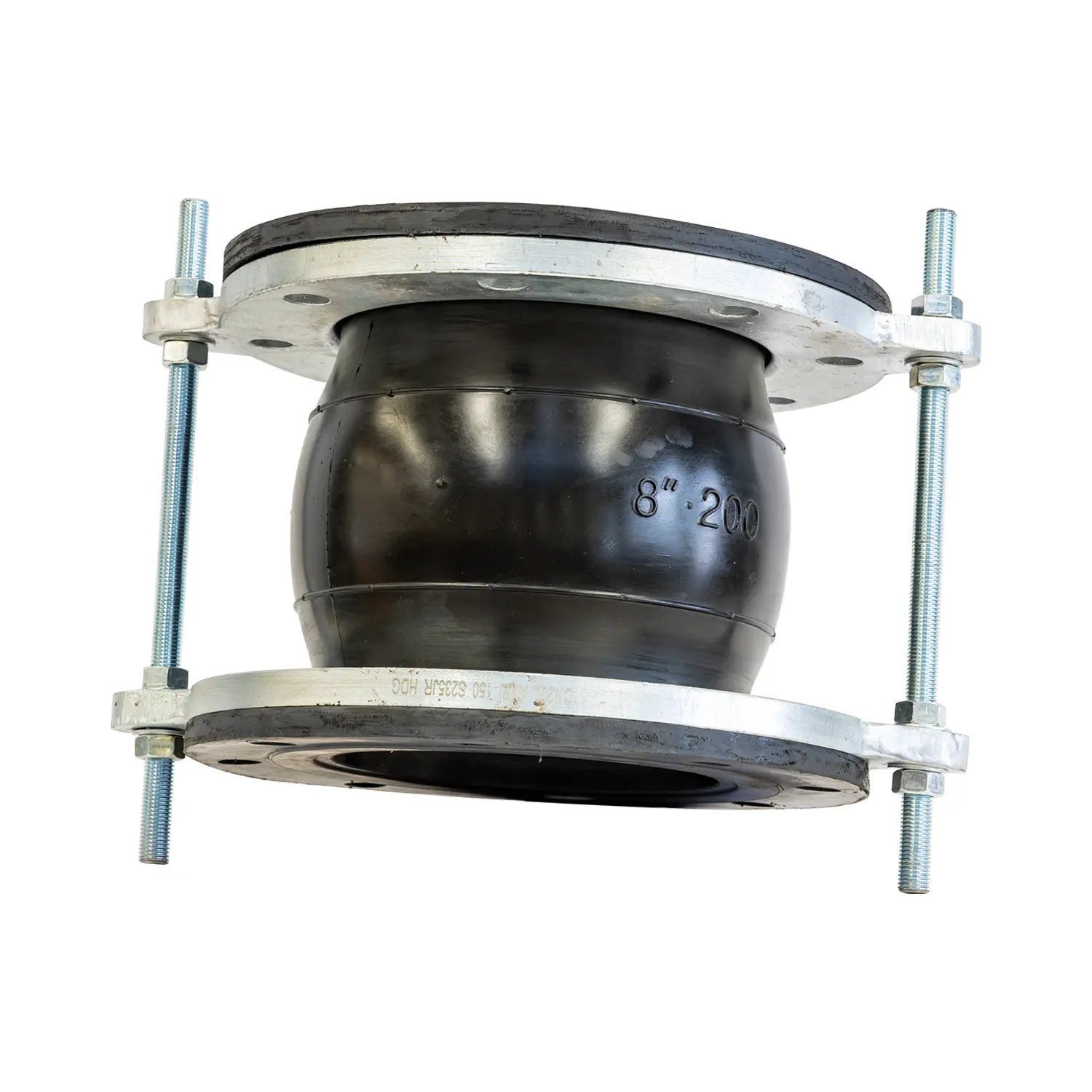 200mm 8 Inch Expansion Joint Flanged Rubber Flex Connectors End Face ...